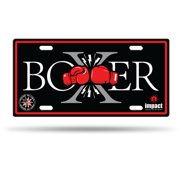 Boxer License Plate - Impact Mouthguards